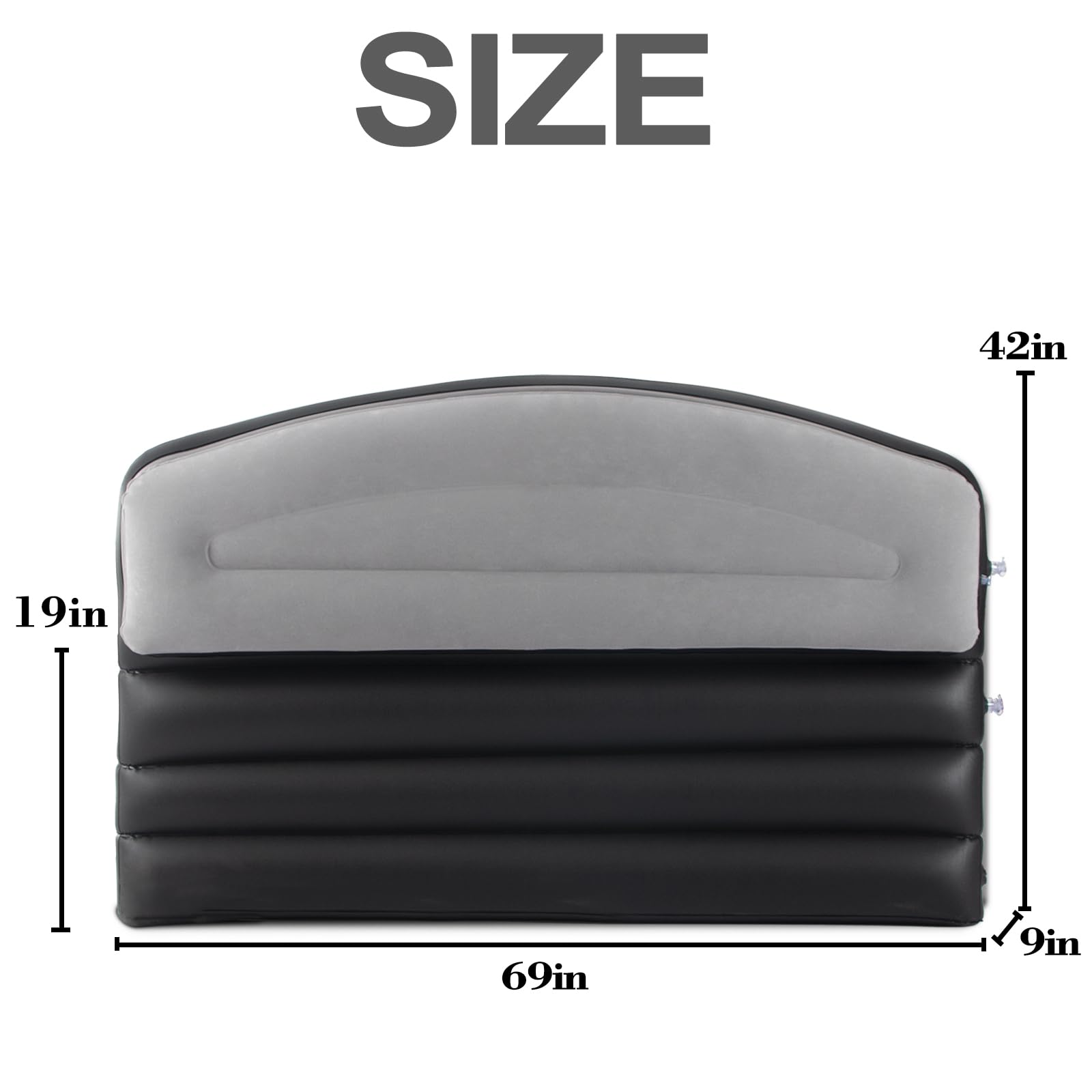 DIMAR GARDEN Inflatable Headboard for Queen Size Bed, Flocked Air Headboard