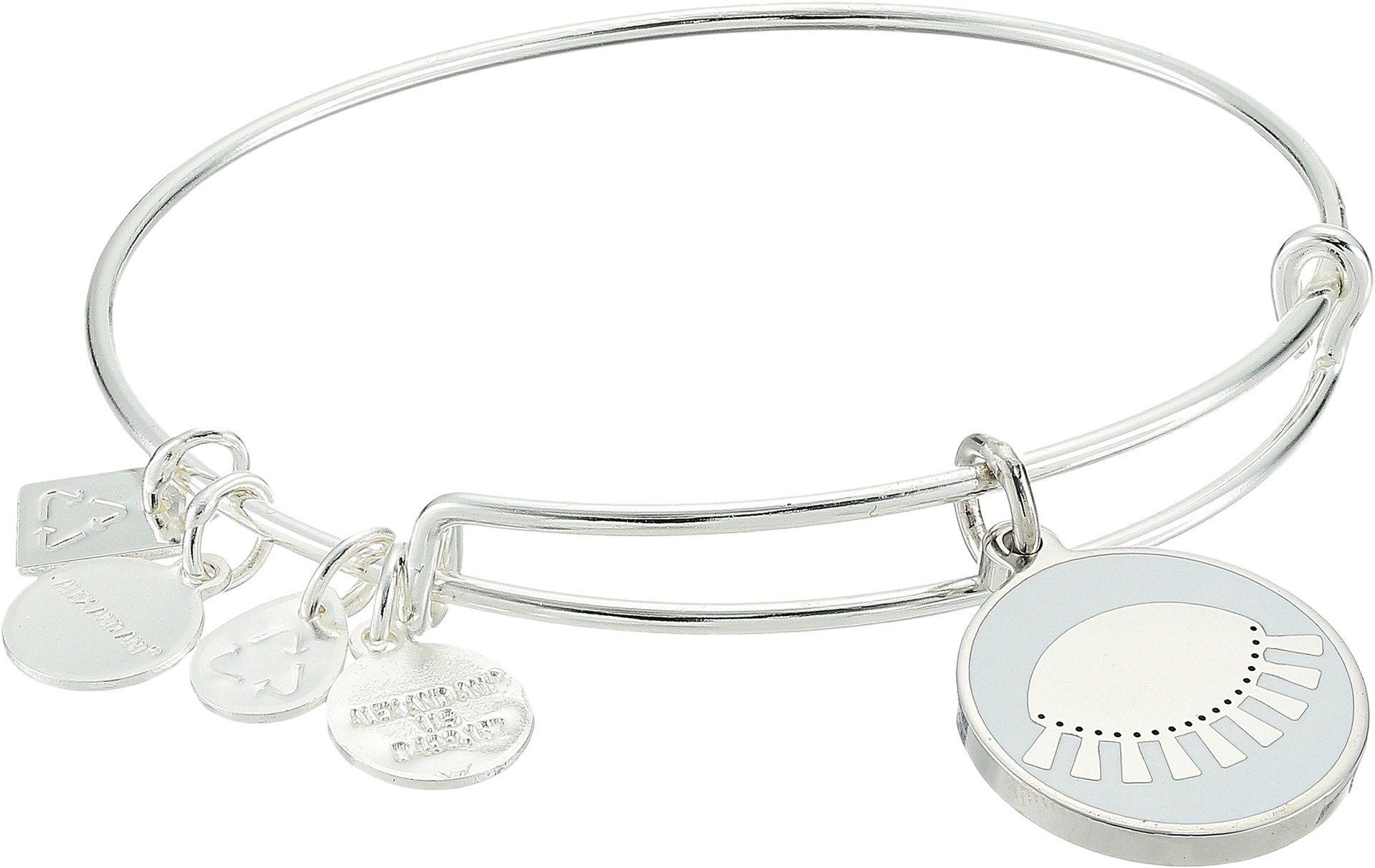 Alex and Ani Women's Meditating Eye Color Infusion Bangle Bracelet, Shiny Silver