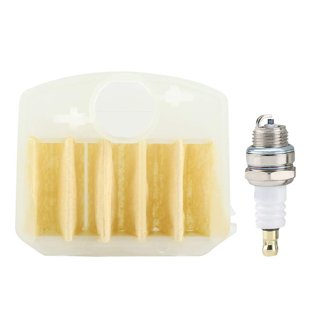Air Filter Spark plug, L7T Spark Plug Kit for Husqvarna 340 345 346 350 351 353 Chainsaw