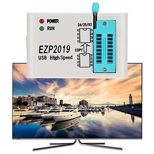 Automatically Identified Small High Speed USB SPI Programmer, Detected High Speed Programmer, ABS+Metal Easy to Carry for 25 Flash 93 EEPROM Block 24 EEPROM