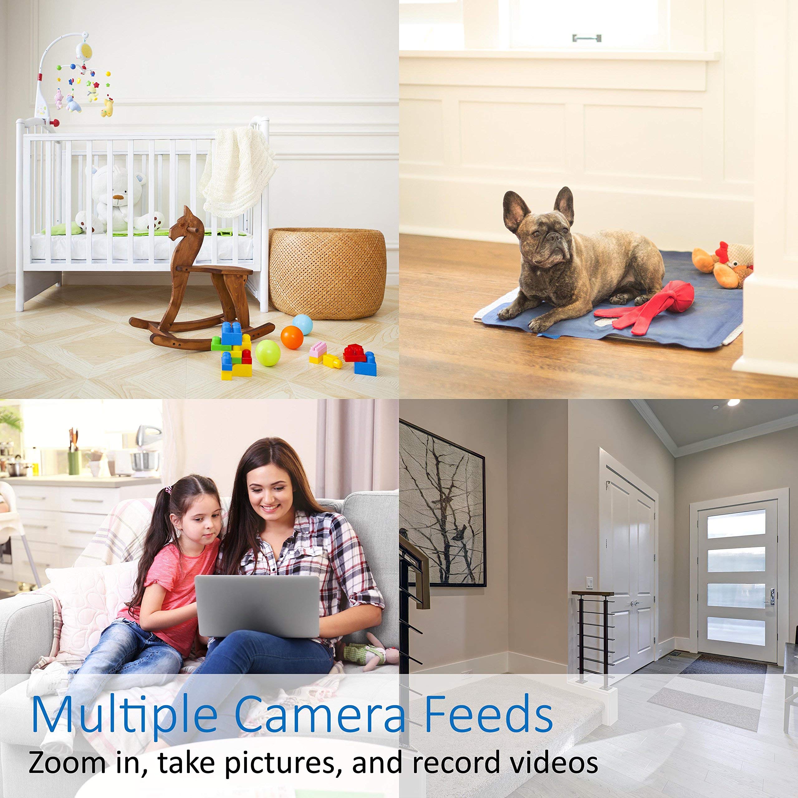 Momentum HD Wireless Indoor Home Security Camera with 2-Way Audio, Night Vision, Pet Monitor for iOS & Android (2 Pack) (Renewed)