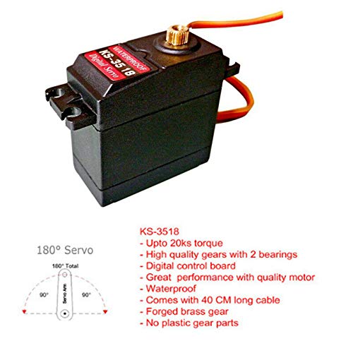 HeavenBird 20kg KS-3518 RC Digital Servo Large Torque Full Metal Gear Waterproof 180 Degree Control Angle for Car Crawler Robot Toys DIY Model