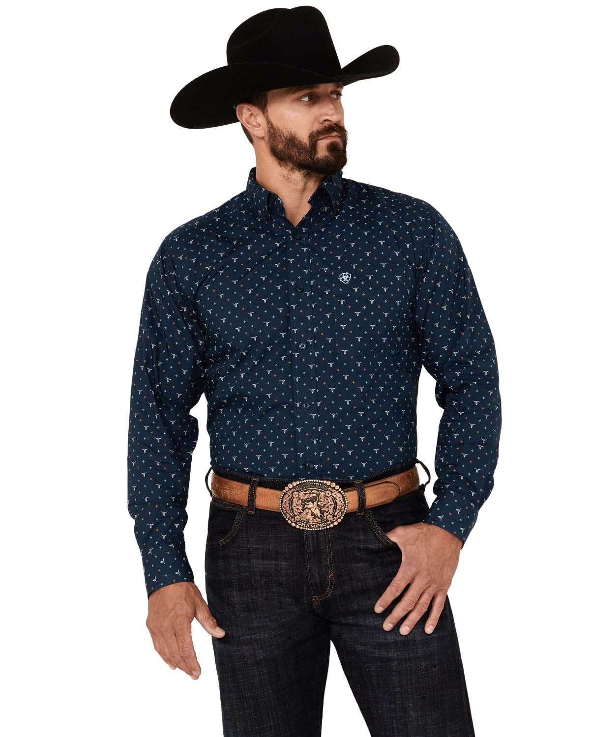 Ariat Men's Gavyn Fitted Shirt - Moonlit Ocean, X-Large