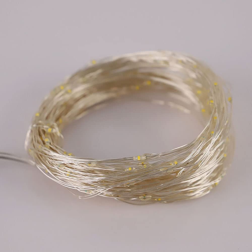 MAOGOO 2 Pack Solar Light String, Solar Copper Wire Light String 33 Feet 100 Led Small Lights,Starry Sky Outdoor Waterproof, Suitable for Home, Garden, Terrace, Wedding and Party (Warm White)