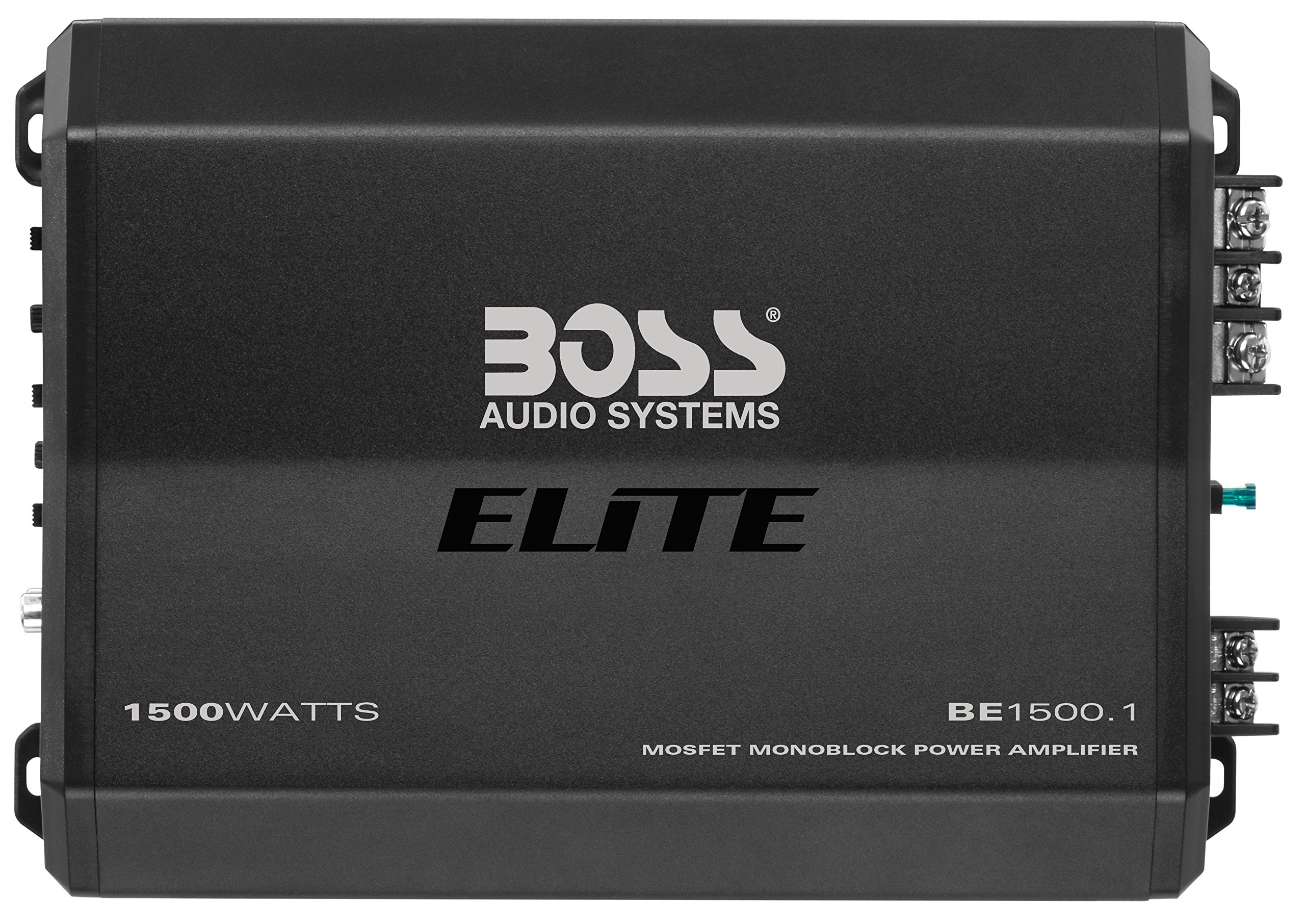 BOSS Audio Systems Elite BE1500.1 Monoblock Car Amplifier - 1500 Watts, 2 4 Ohm Stable, Class AB, Mosfet Power Supply, Great For Subwoofers
