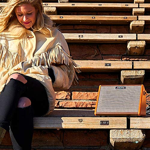 Aroma Guitar Amplifier, 15 Watt Portable Electric Guitar Amp 5 inch Speaker Bluetooth Acoustic Rechargeable Guitar Amplifier