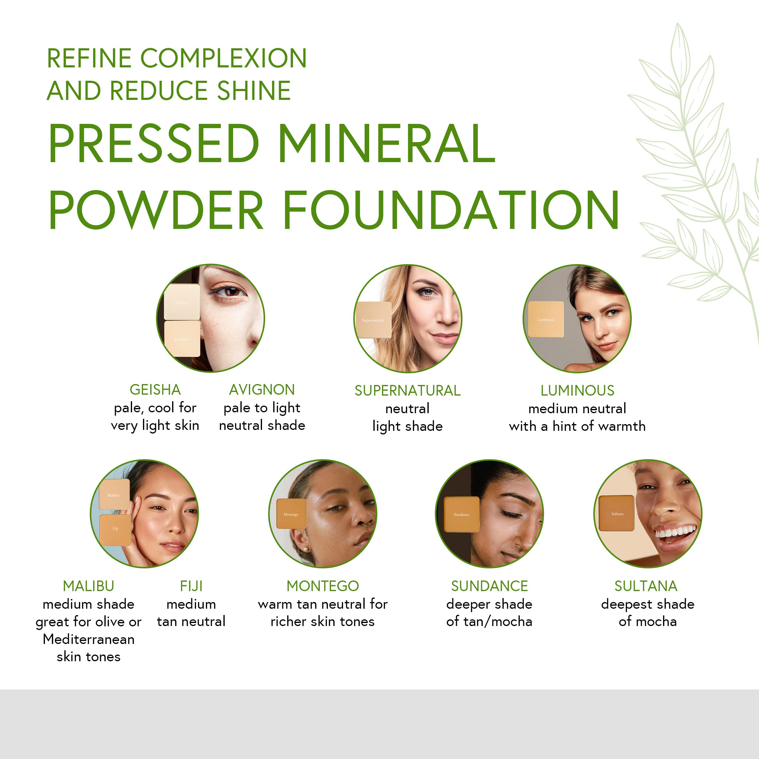 Honeybee Gardens Pressed Mineral Powder Foundation Refill, Neutral Light Shade, 7.5g