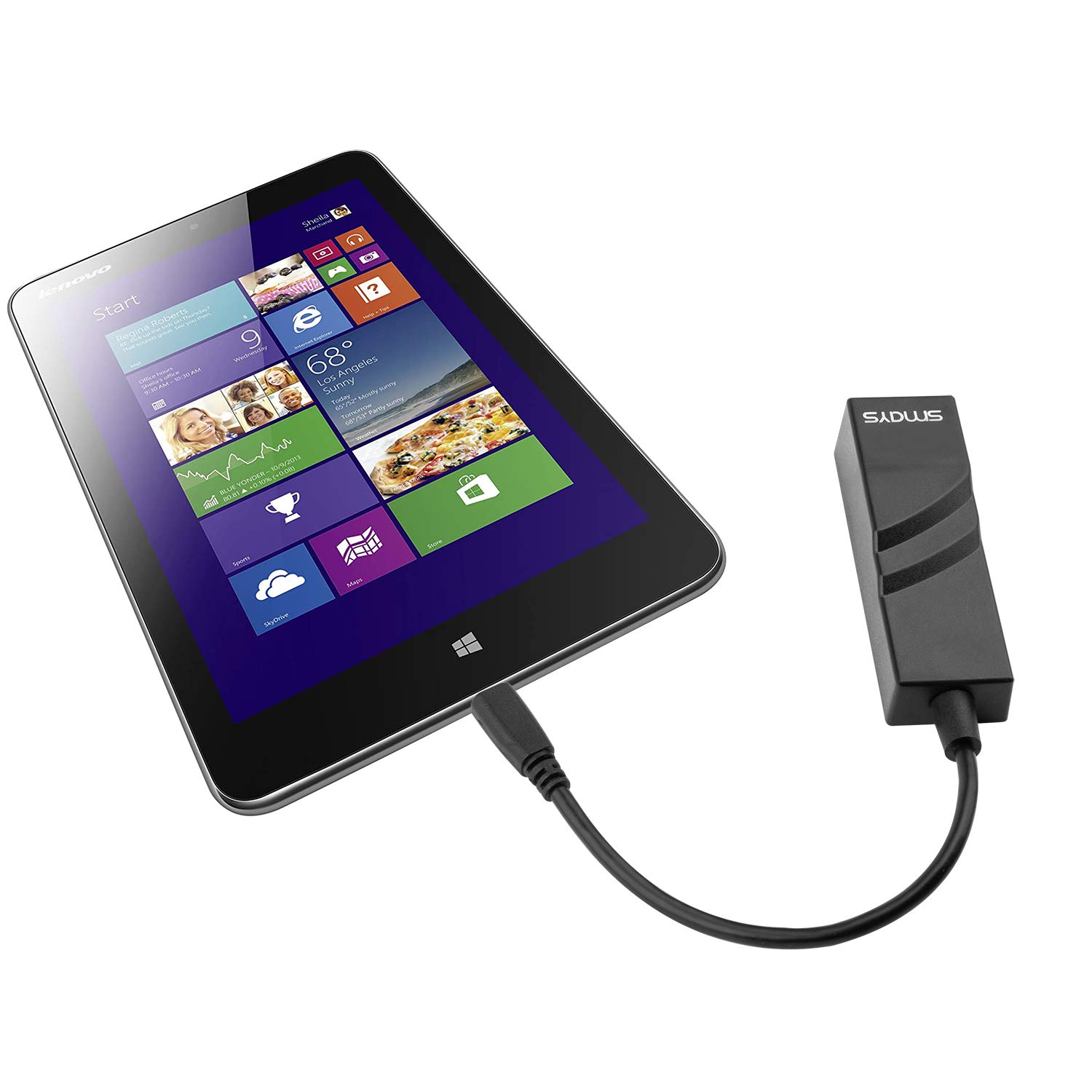 OTG Micro USB Ethernet Adapter for Raspberry Pi Zero, Android Tablet, Samsung Galaxy Tab Pro 10.1 - USB to RJ45 LAN Network