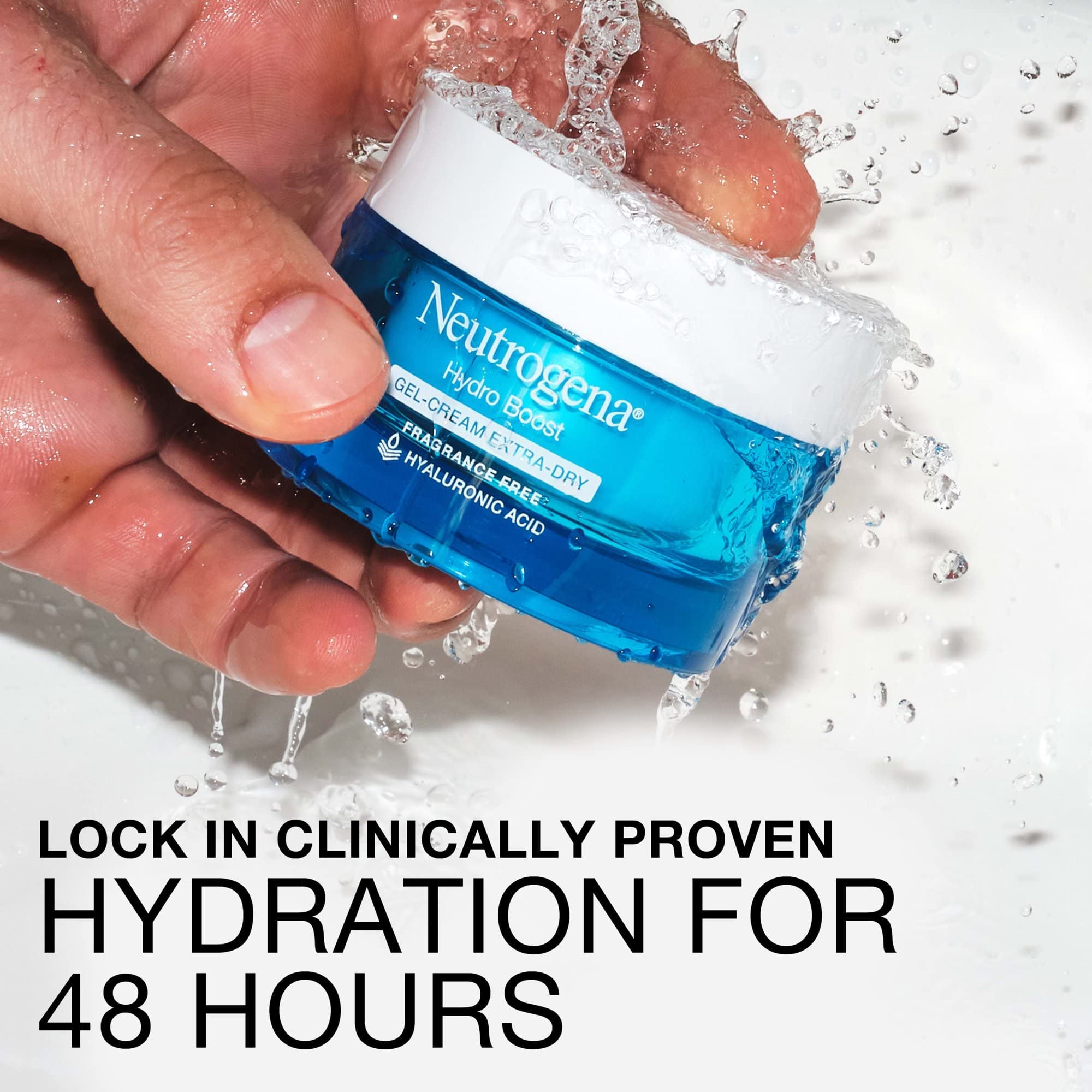 Neutrogena Hydro Boost Hyaluronic Acid Hydrating Face Moisturizer Gel-Cream to Hydrate and Smooth Extra-Dry Skin, 1.7 oz (Pack of 2)
