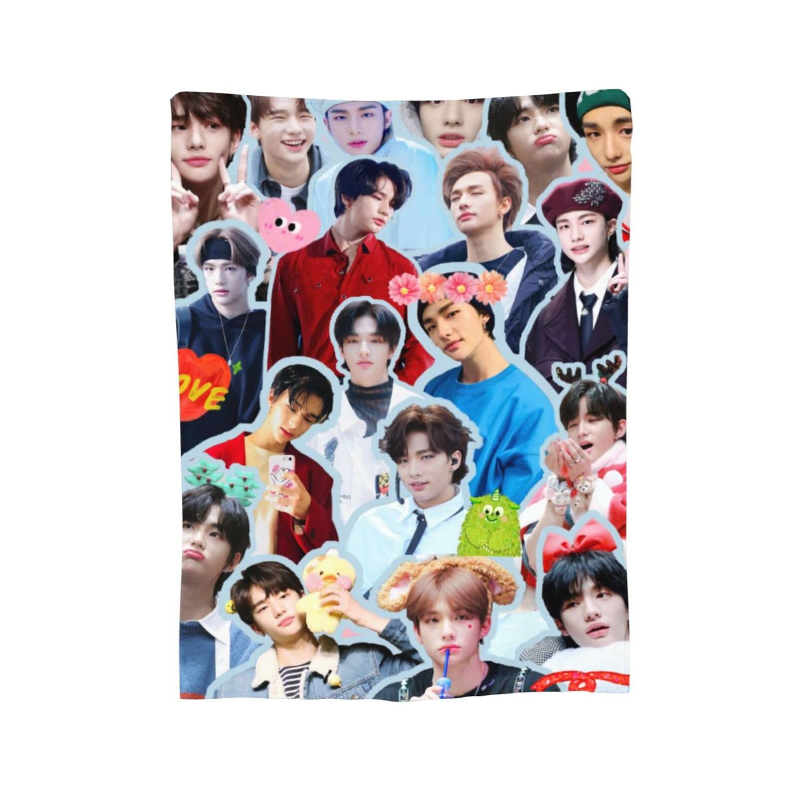 Blanket Stray Kids Hyunjin Soft and Comfortable Warm Fleece Blanket for Sofa,Office Bed car Camp Couch Cozy Plush Throw Blankets Beach Blanketsā¦