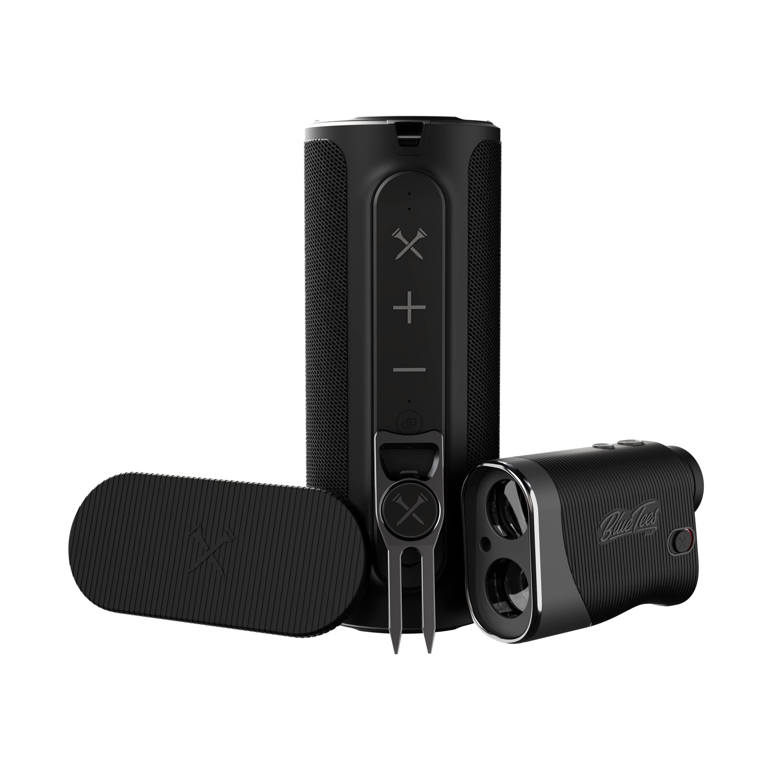 Blue Tees Golf - Player Pack Bundle- Series 3 Max Rangefinder, Magnetic Speaker, Divot Tool & Magnetic Hub - The Golf Bundle to Elevate Your Round