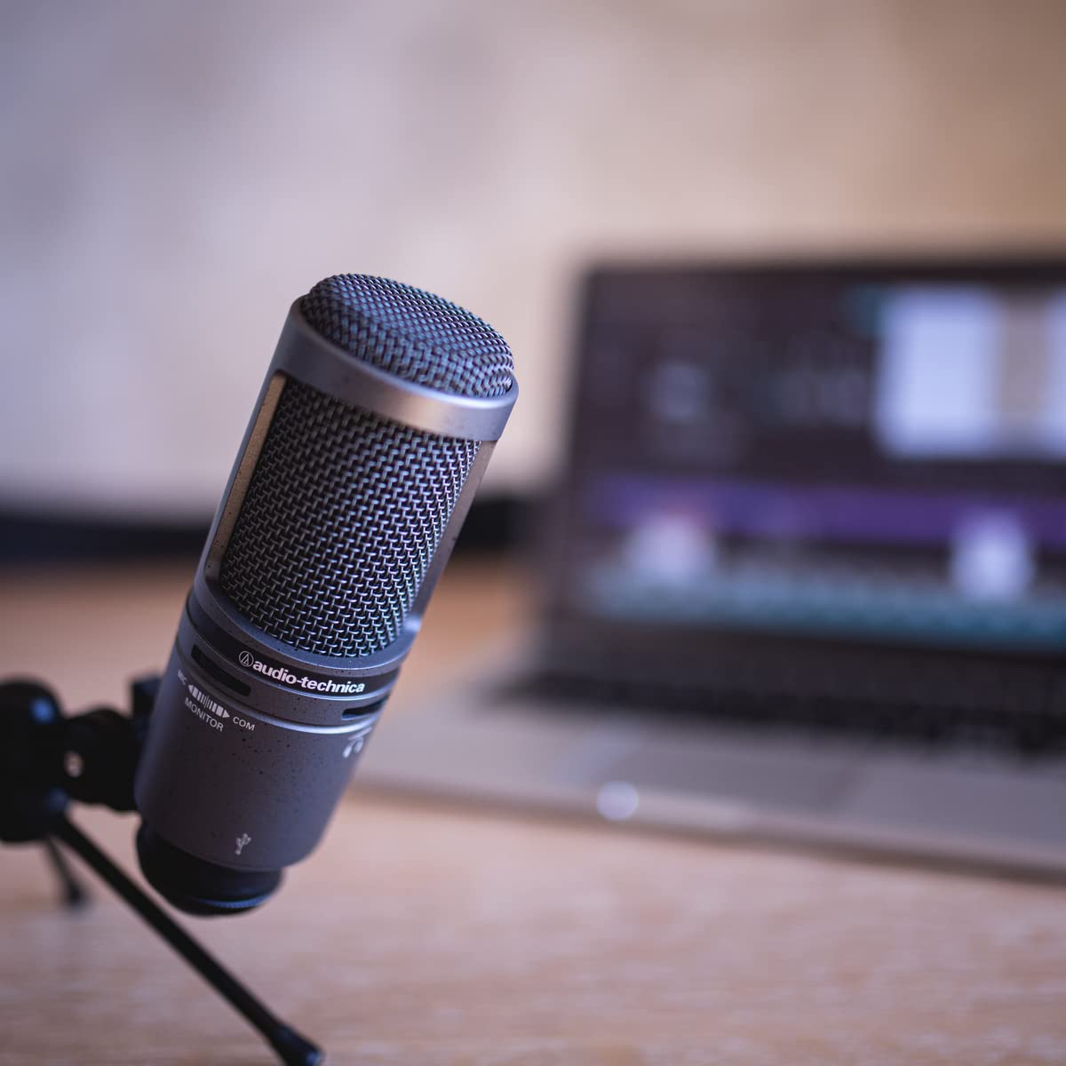 Audio-Technica AT2020USB+ Cardioid Condenser USB Microphone, Black