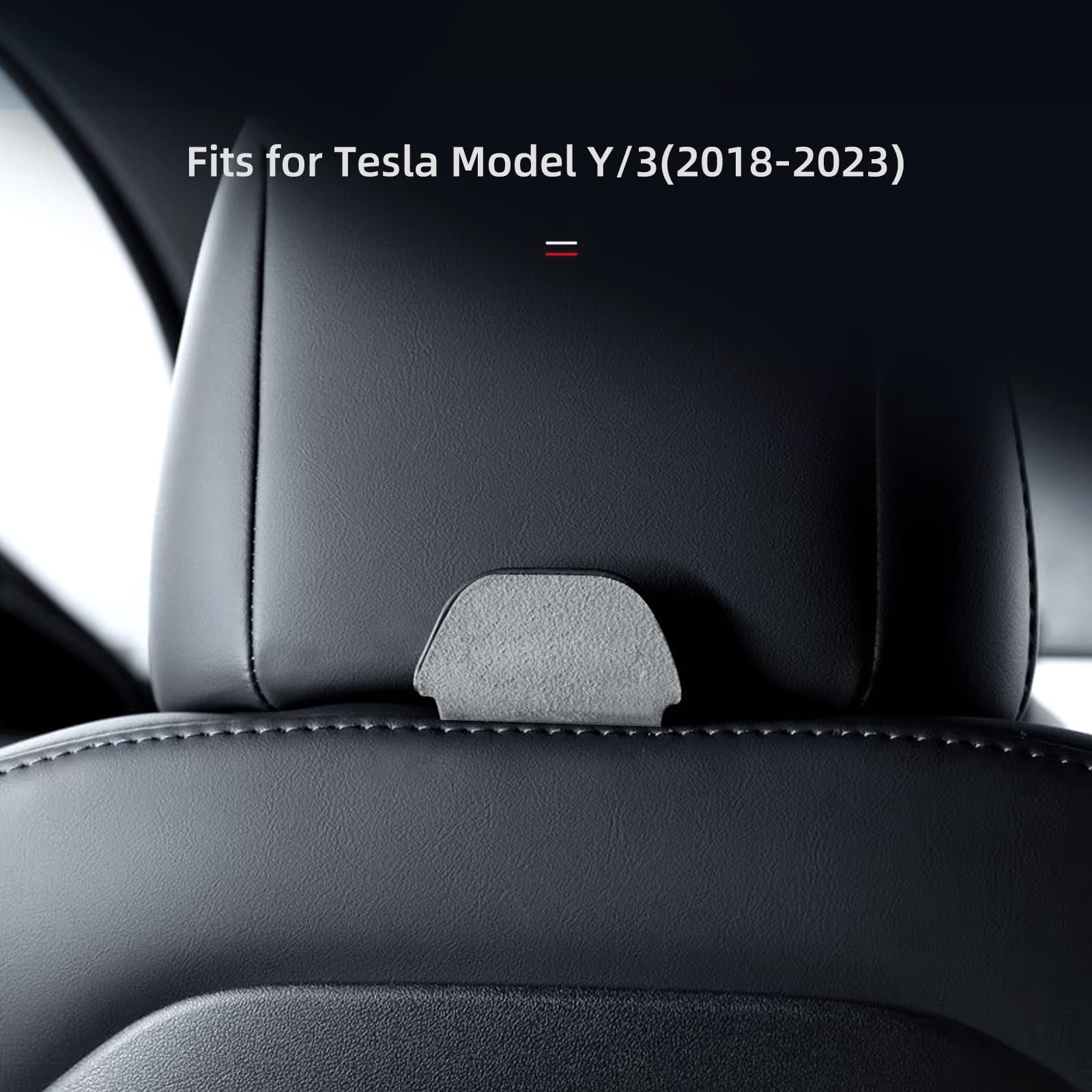 Alfanxi Car Front Seat Hook Organizer Alcantara Material Hanger Compatible with Tesla Model Y/3 All Models(Grey)