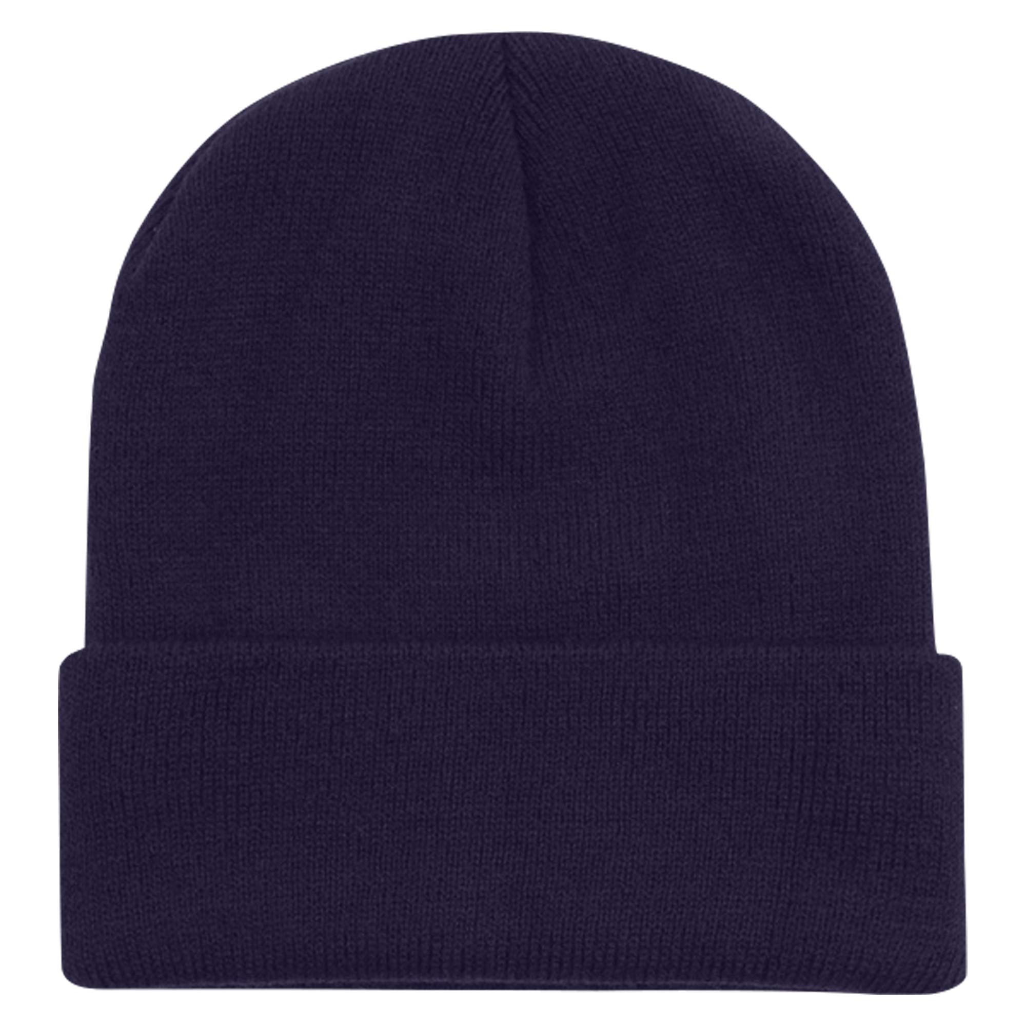 American Apparel Cuffed Acrylic Lined Beanie, Dark Heather Grey, One Size
