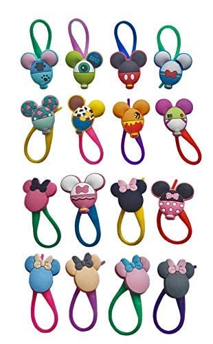 AVIRGO Colorful Luggage Tag for Kids Flexible Fully Bendable & Bright Silicone Tags for Travel. Loops for Secure Fastening Travel Bag & Baggage Quickly Spot Luggage Suitcase Party Favors Set of 16 Pcs