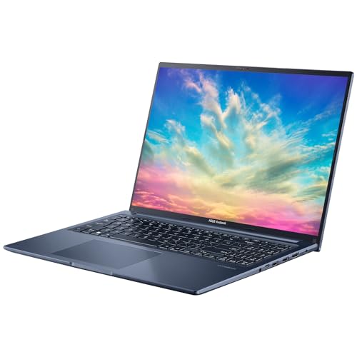 ASUS VivoBook 16 Laptop, 16” WUXGA (1920 x 1200) Screen, AMD Ryzen 7 5800HS, 16GB RAM, 2TB SSD, Webcam, HDMI, Wi-Fi 6, Windows 11 Home, Blue