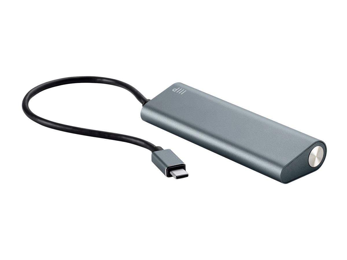 Monoprice 4 Port USB-C Hub - Aluminum, SuperSpeed Transfer Rates, Compatible With Apple MacBook, Google Chromebook & More, Gray