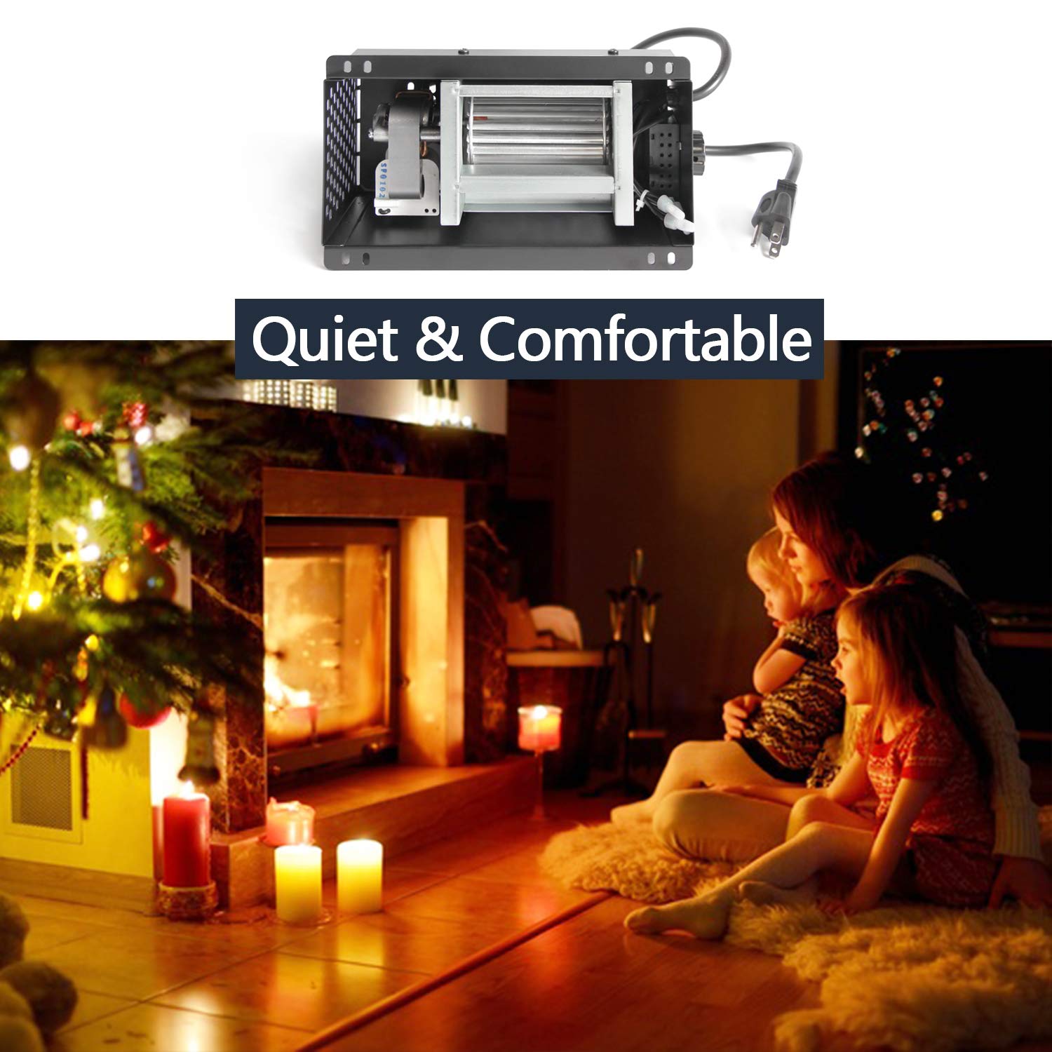 Hongso Speed Variable S31105 Blower Fan 110V ~ 120V for GHP Group, Monessen/Majestic (MHSC Brands), Majestic Dutchwest Windsor, CFM US Century Plate Steel Freestanding Wood Stove Fireplace