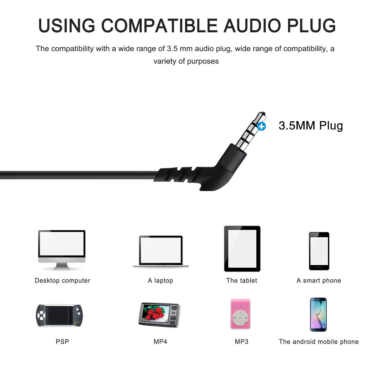 Aoslen Wired Earphones in Ear Headphones Noise Cancelling Earbuds Bass Stereo Sports Headsets with Microphone & Button Control & Volume Control for iPhone Android Etc - Black