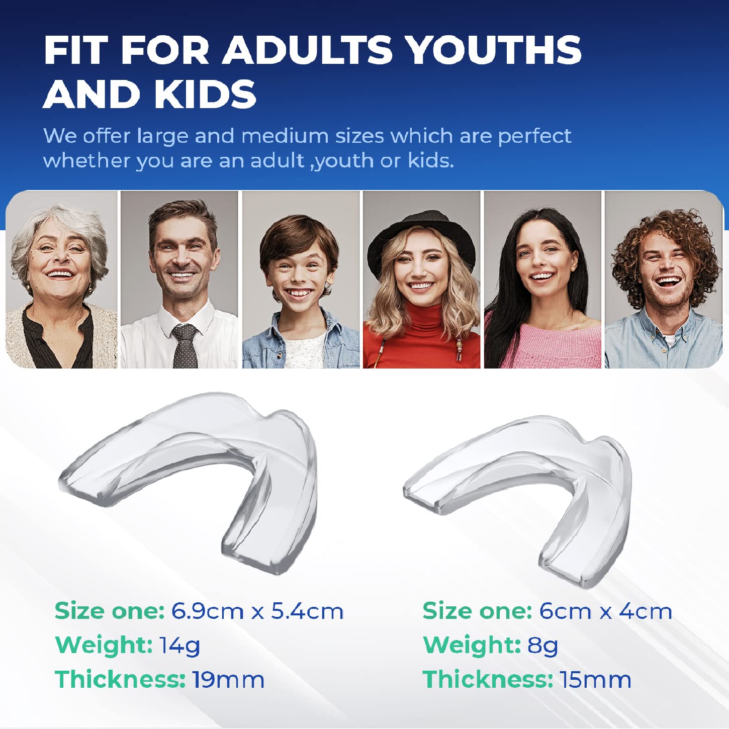 DAVV Mouth Guard for Clenching Teeth at Night, Upgraded Night Guards for Teeth Grinding, Professional Mouth Guard for Grinding Teeth, Stops Bruxism and Teeth Clenching with Travel Hygiene Case (4)