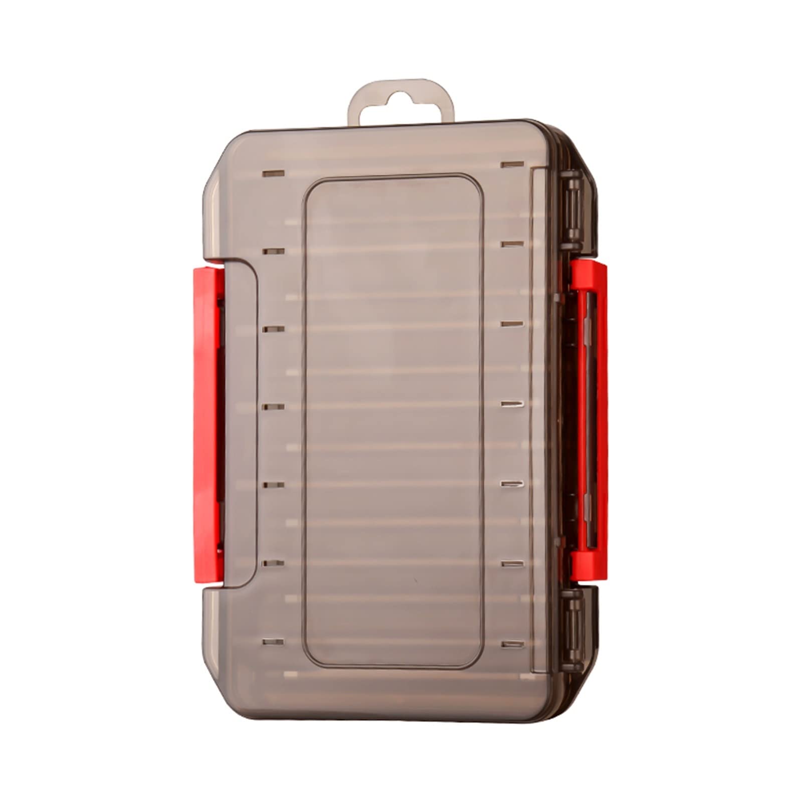 AKNHD Storage Box, Box for Fishing Equipment, Fishing Accessory, Bait Hook Storage, Double Sided Case, Tool Organizer, 14 Compartments (Size : Red Black)