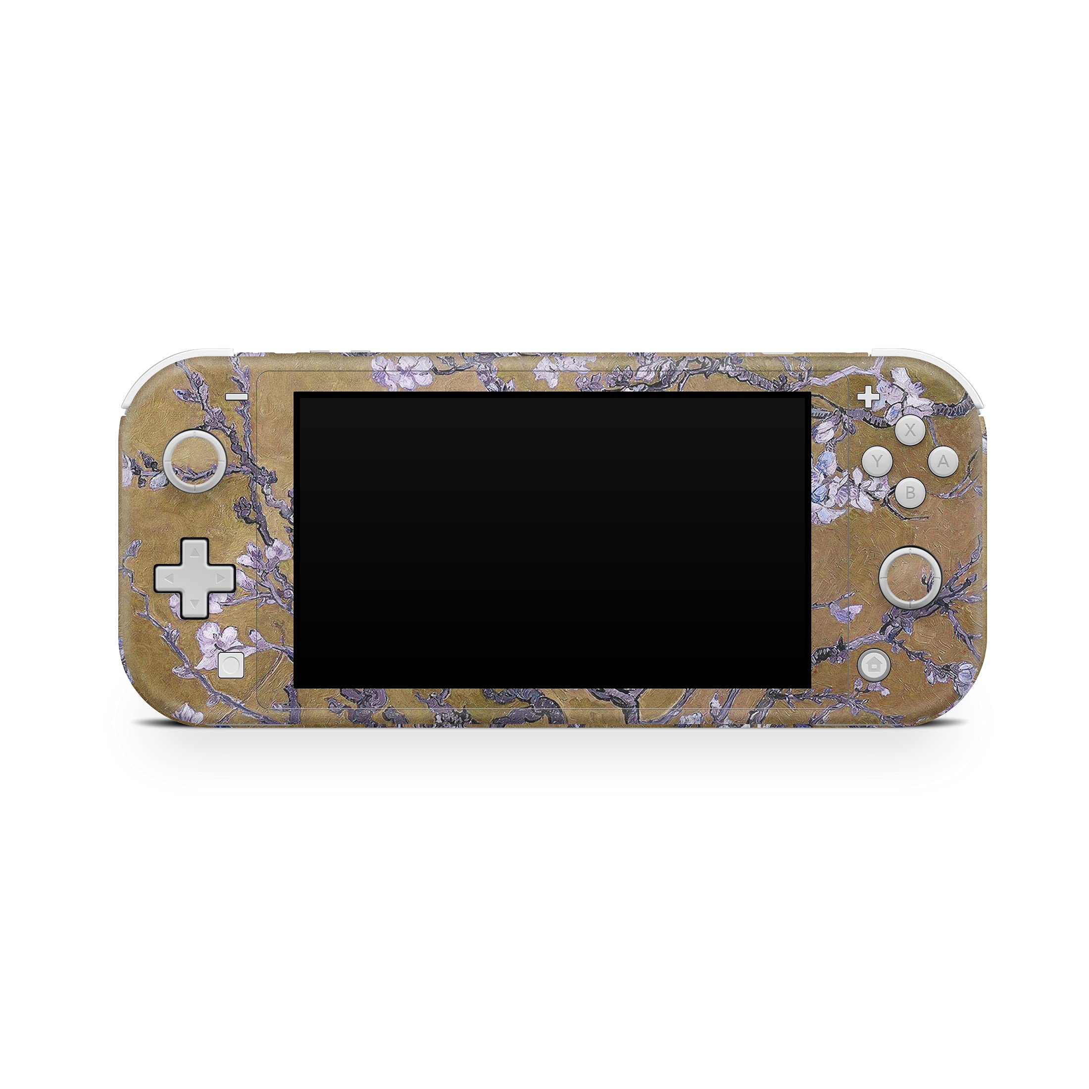 Tacky Design Almond Blossoms Decal Skin Compatible with Nintendo Switch Skin Wrap, Kawaii Pastel Skin for Nintendo Switch Lite Cover, Premium Vinyl 3M Full Wrap Decal (Brown).