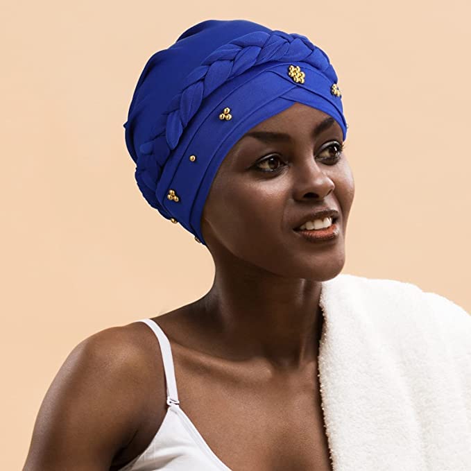 Base Ball Cap Wrap Headwear Hat Women Cap Beaded Braid Headscarf Turban Baseball Caps Hats Hats Hats Coffee