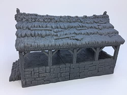 HERO Creations Lumber Mill RPG - Dungeons and Dragons - DND - Pathfinder - Diorama - Figurine Miniature (Gray/Unpainted)