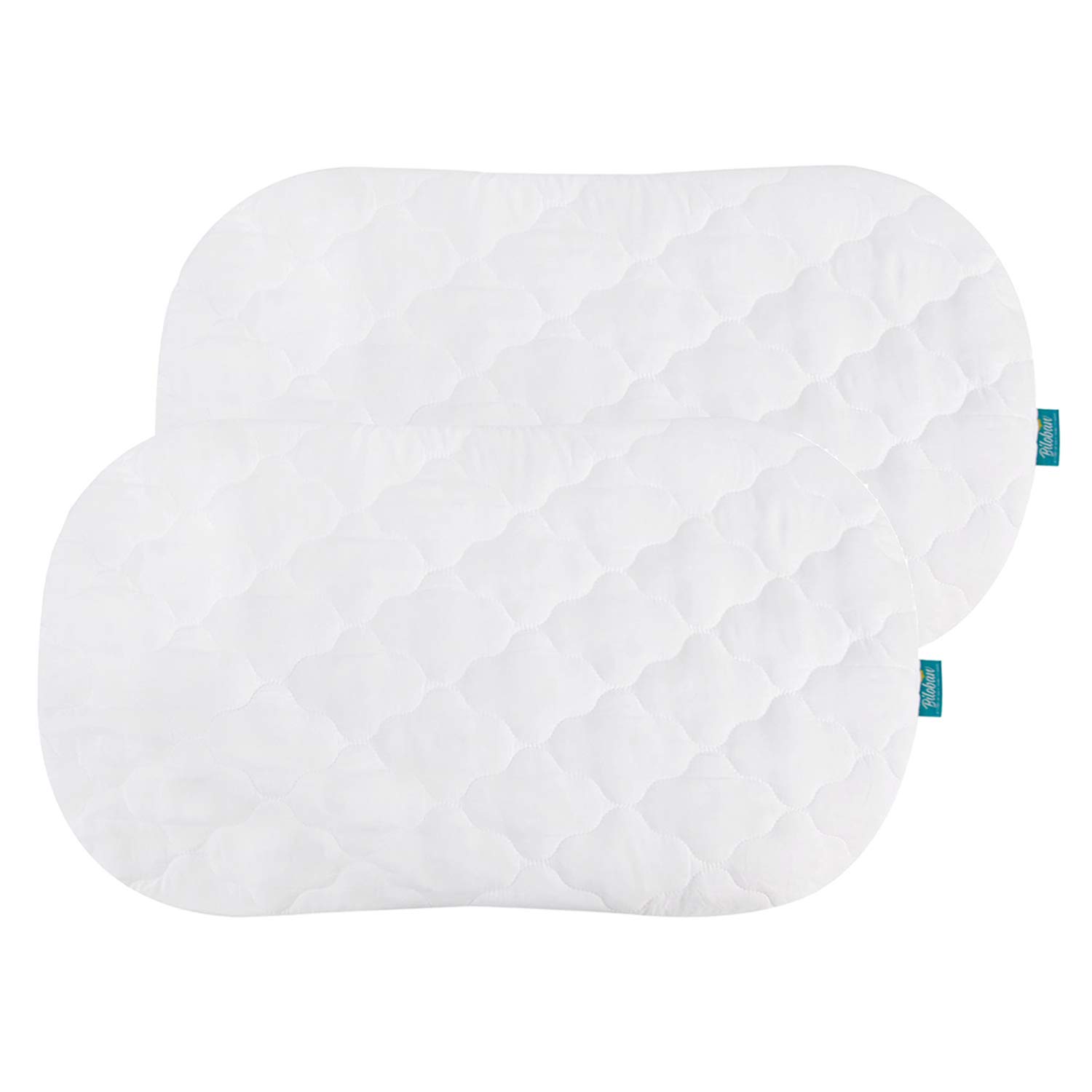 Bassinet Mattress Cover and Fitted Sheets, Compatible with Halo Bassinest Swivel, Flex, Glide, Premiere & Luxe Series Sleeper, Grey and White Print, 2 Pack