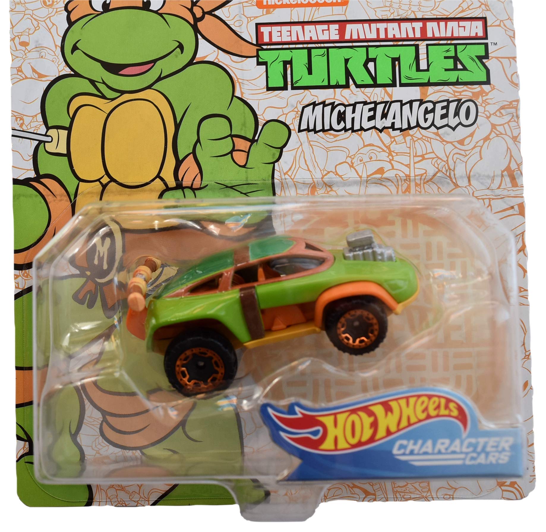 Hot Wheels Character Cars TMNT Michelangelo #3 of 5 Cars