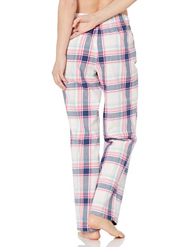 Amazon Essentials Women's Flannel Sleep Pant (Available in Plus Size), Pink White Large Plaid, Small