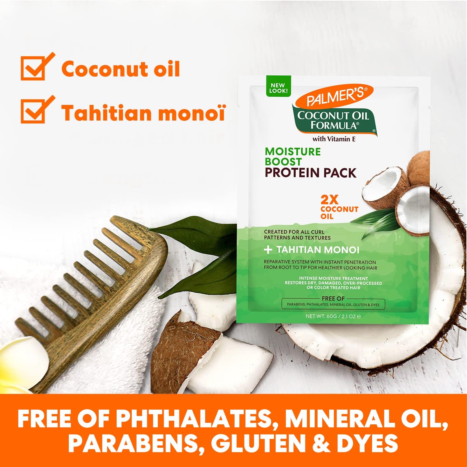 Palmer's Coconut Formula Moisture Boost 2.1 Oz. Protein Pack (12 Pieces) (62ml)