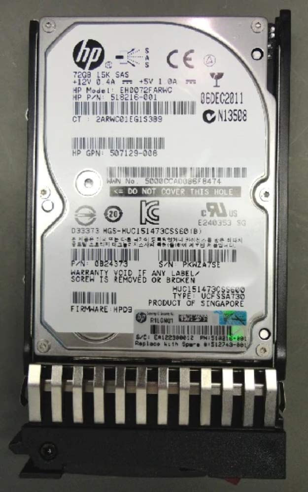 HP 512743-001 72-GB/15K 2.5 SAS hard disk drive New Bulk