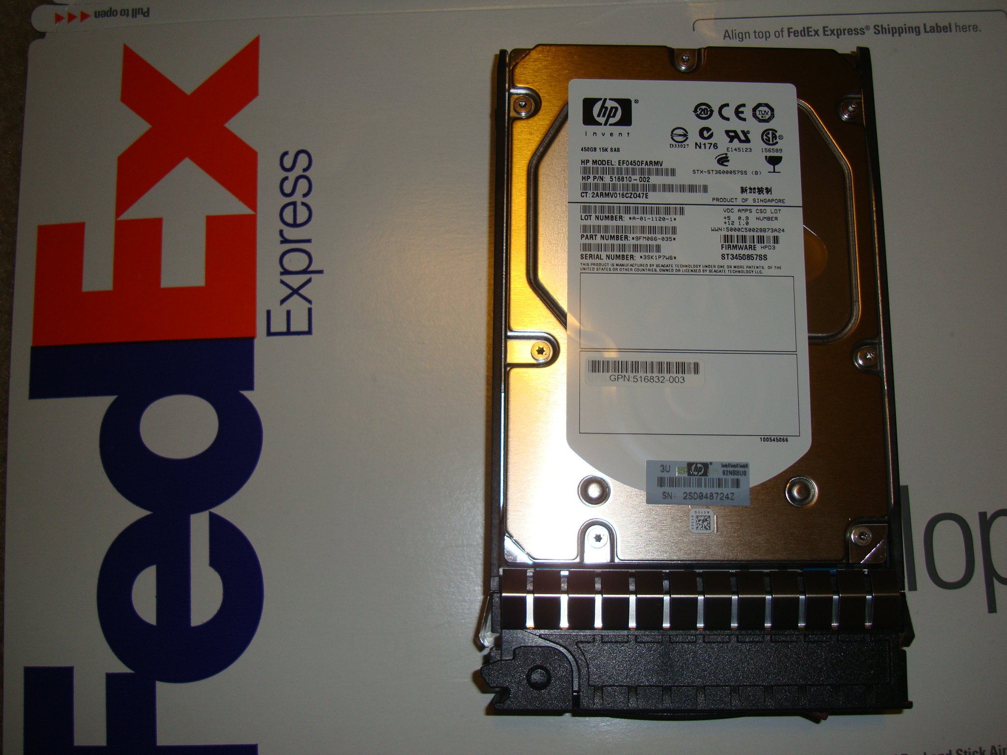 HP 517352-001 Drive HD 450GB 3.5in New Bulk