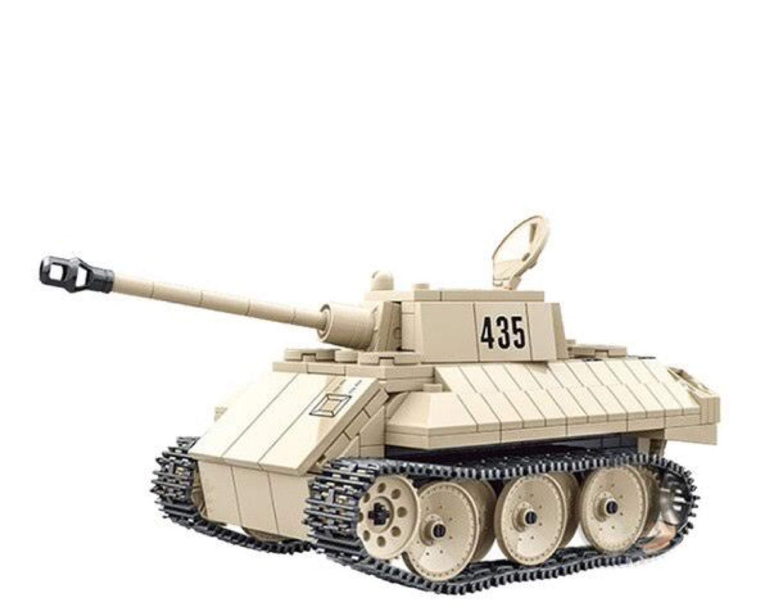 General Jim's Military Series WW2 Building Blocks Toy Set - German Army Leopard VK-1602 Reconnaissance Battle Tank Building Blocks Set