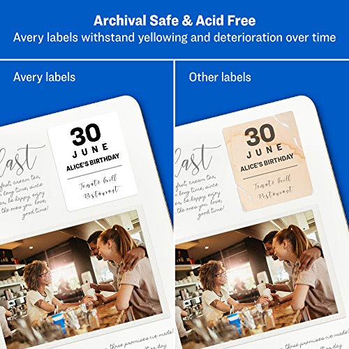 Avery ID Labels, Sure Feed Technology, Permanent Adhesive, 2" x 2-5/8", 5 Packs (6572)