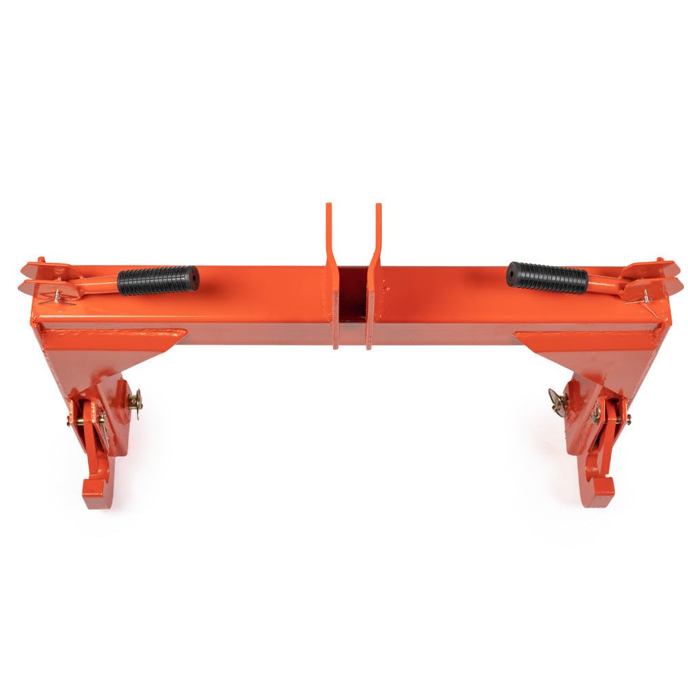 Titan Attachments 3 Point Quick Hitch Adaption to Category 1 Tractors, 3000 LB Lifting Capacity, 27.5" Between Lower Arms, 14.5" ~17.5" Level Adjustment, Orange Finish