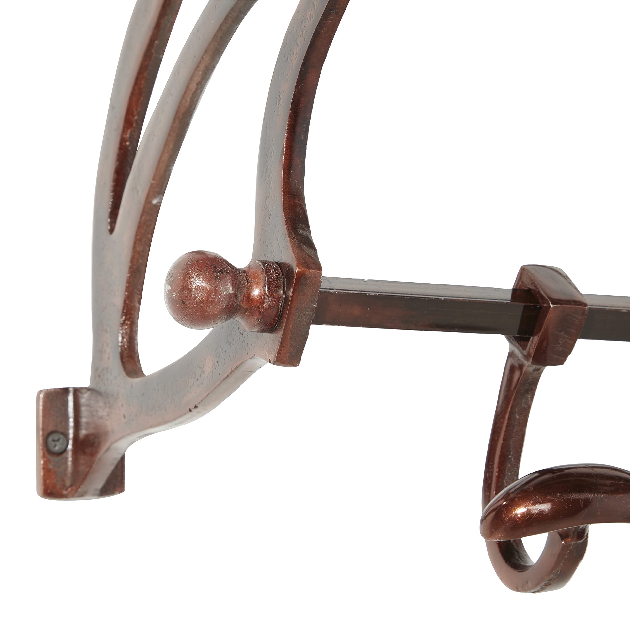 Deco 79 Wall Shelf, 43" L x 18" W x 11" H, Brown