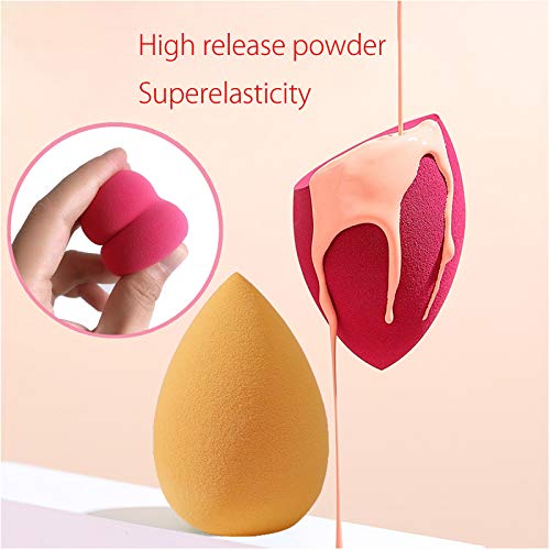APCHYWELL Makeup Sponge Set with Holder, Latex Free Beauty Blender large size,Blending Sponge with Multi Color