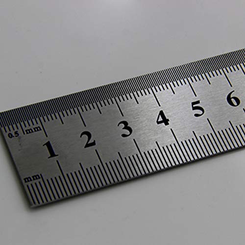 Auniwaig Straight Ruler, 50cm / 19.6-inch Scale Ruler, Stainless Steel Ruler, Measuring Tool for Engineering Office Architect Drawing 3 Pcs