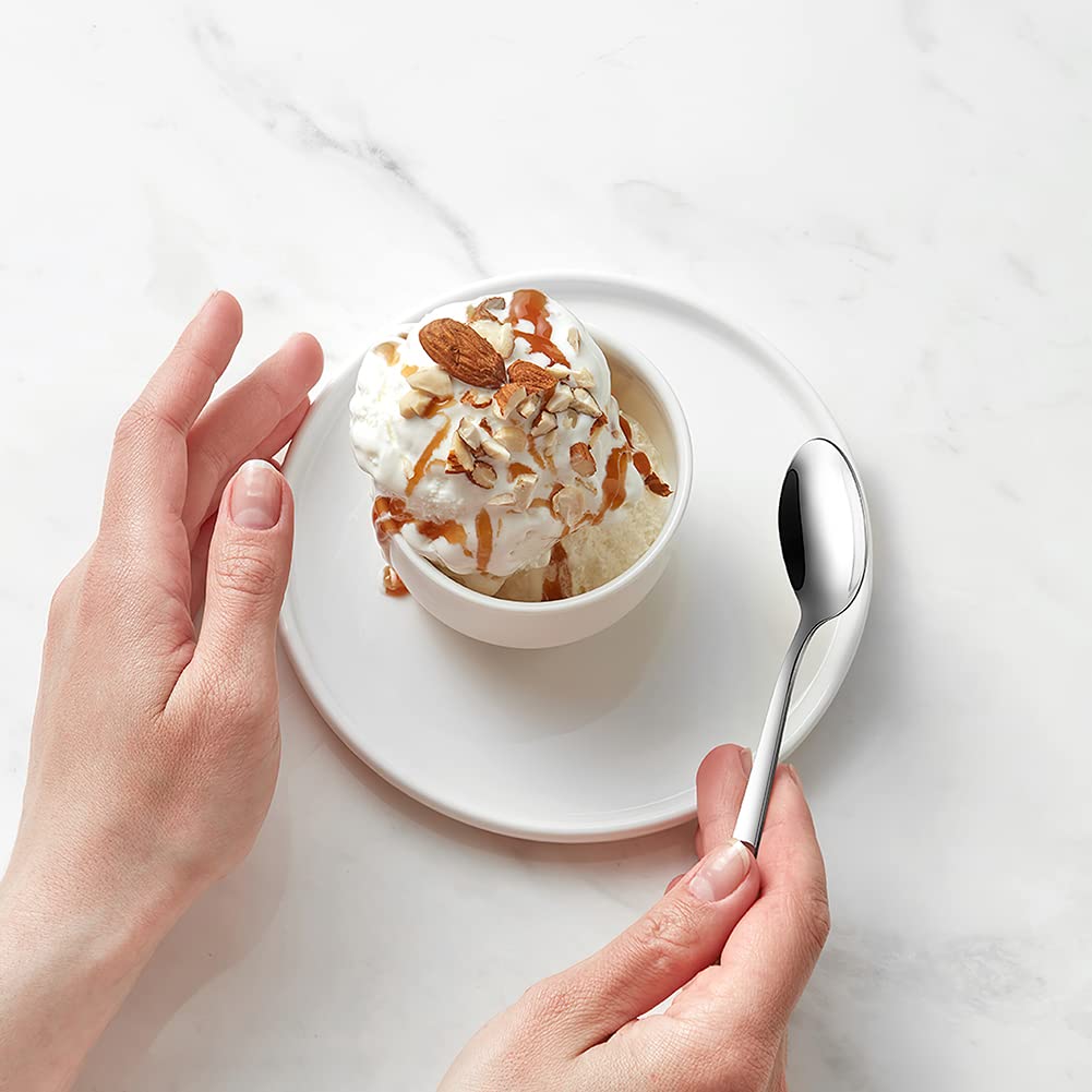 AYFDISHS 6-Piece Demitasse Espresso Spoons,5.1-Inch Mini Coffee Spoons Stainless Steel Small Spoons Mini Espresso Spoon for Dessert Ice Cream