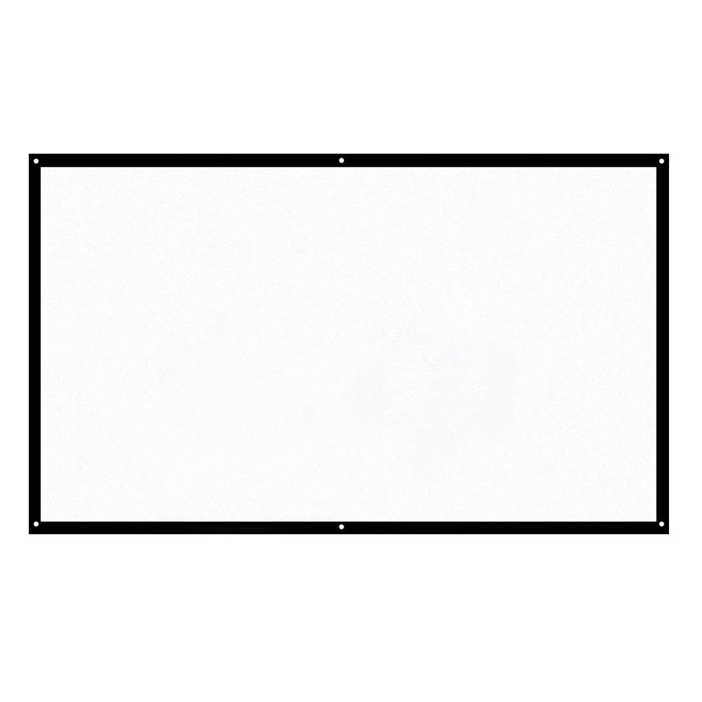 APAINI 60/72/84/100/120 inch Projector Screen 16:9 White Dacron Diagonal Video Projection Screen Wall Mounted for Home Theater Movie (Size : 120 inch)