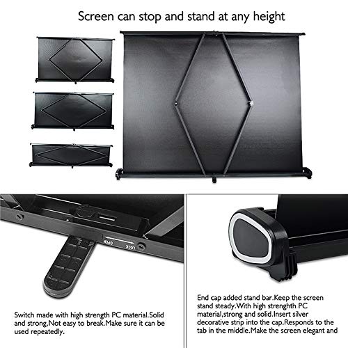 APAINI Portable 40 50inch Projector Screen 16:9 Manual Pull Up Folding Project Screen Home Theater for DLP Projector Handheld Projector (Size : 40 inch)
