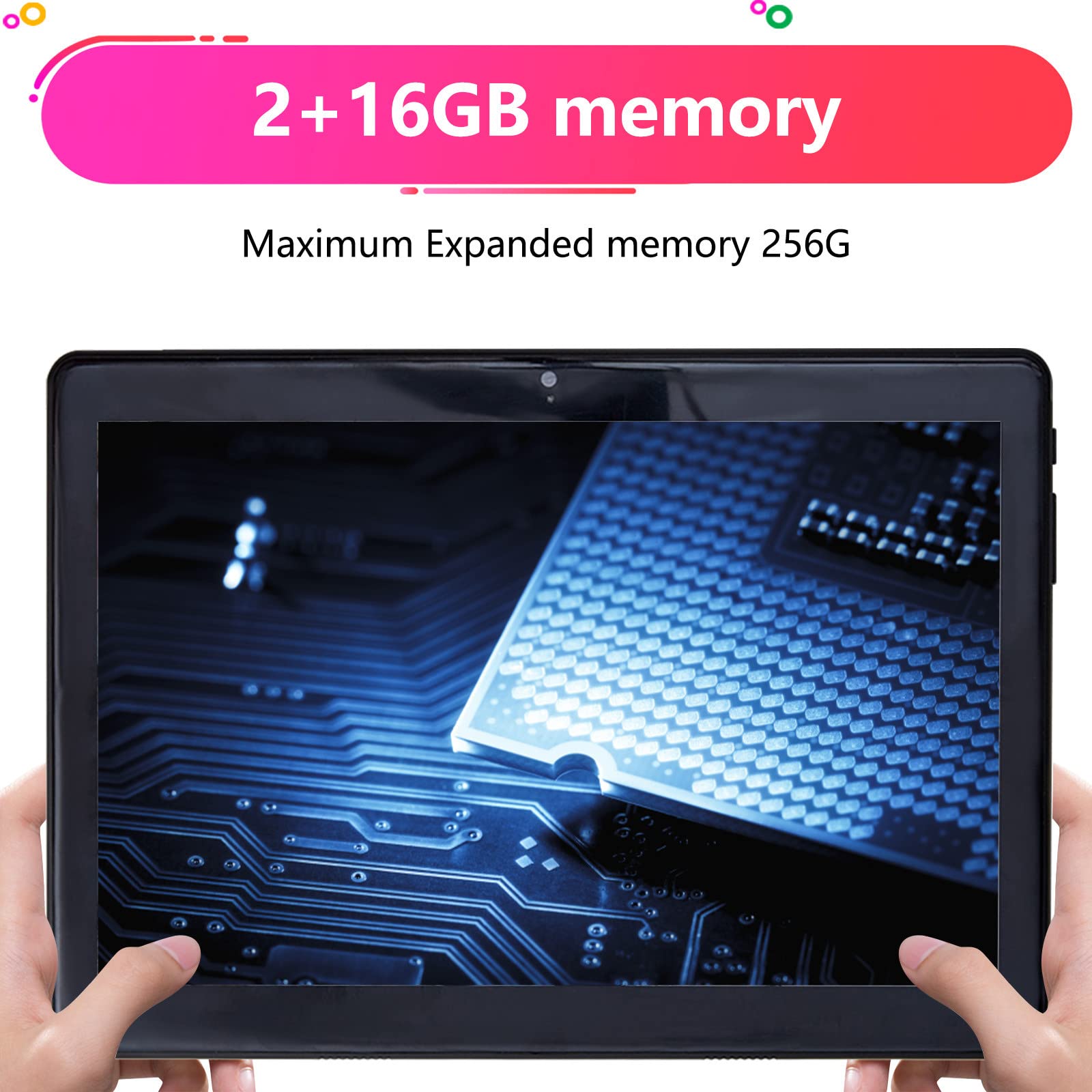 arox Upgraded Android 10.1-Inch Tablet Computer 2+16g 10 Core Ultra-Thin High-Definition Screen Learning Game Video Office Tablet 4500mah Battery Supports Dual Sim Card Voice Call 2023 (Black)