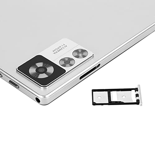 Acogedor 2 in 1 Tablet 10.1 Inch, Android 12.0 Tablets, Support 4G Band Calling Function, 2.4GHz and 5G WiFi Connection, 8GB RAM 256GB ROM, WiFi, GPS, BT (White) (US Plug)