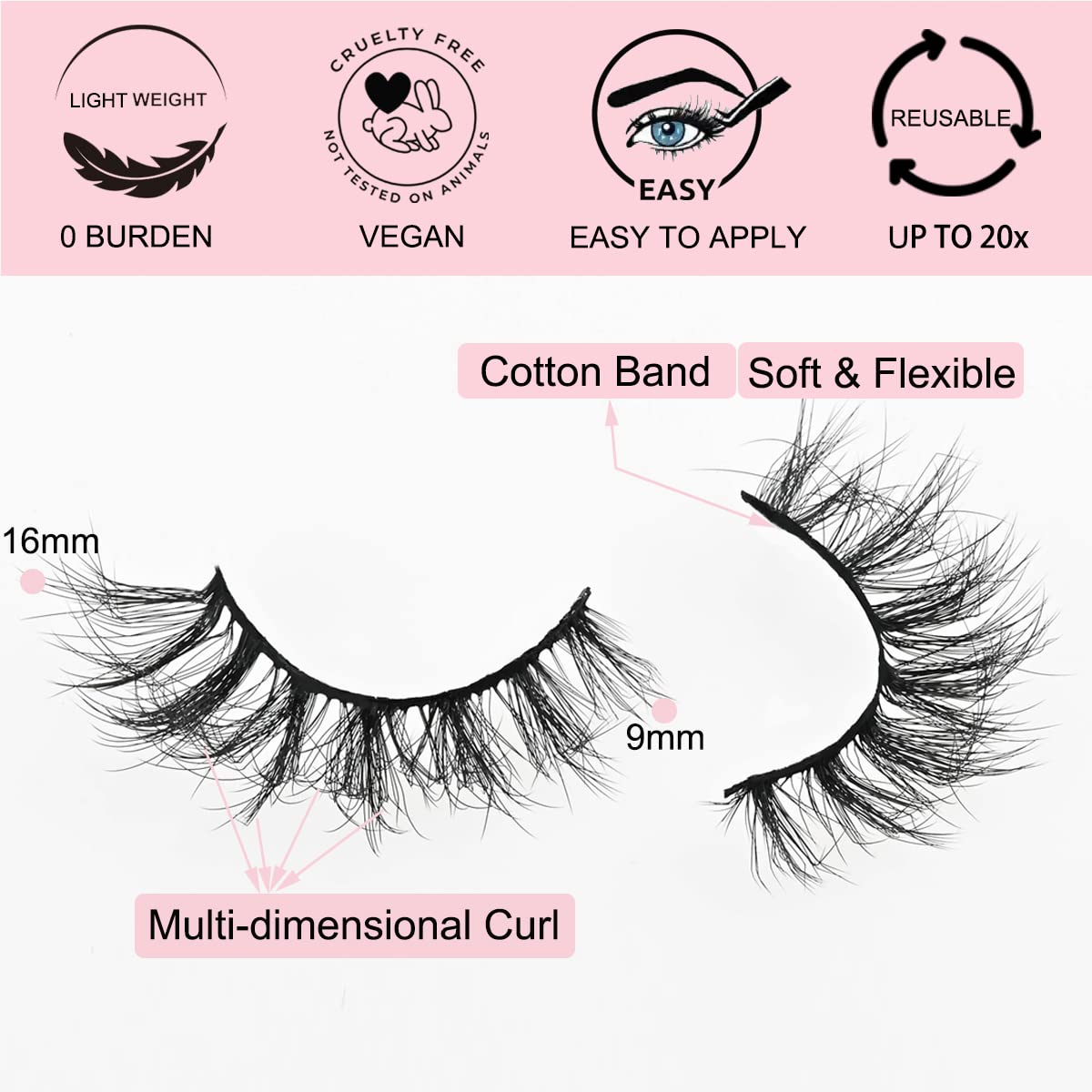 APCYUST Lashes Bulk 30 Pair Wholesale Short Natural Lash Fluffy Mink Eyelashes 15mm Faux Mink False Lash 16mm Cat Eye Fake Eyelash Soft 14mm Wispy Strip Eye Lashes with Individual Portable Lash Pack
