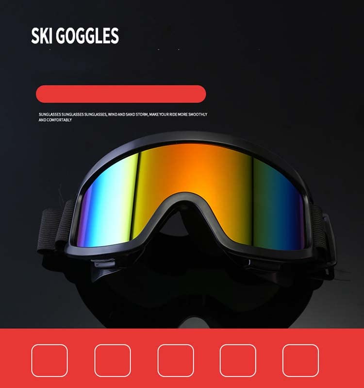 Airbin Motorcycle Glasses UV Protection Windproof Anti-Glare Bike Skating Skiing Ski Goggles Snow Goggles