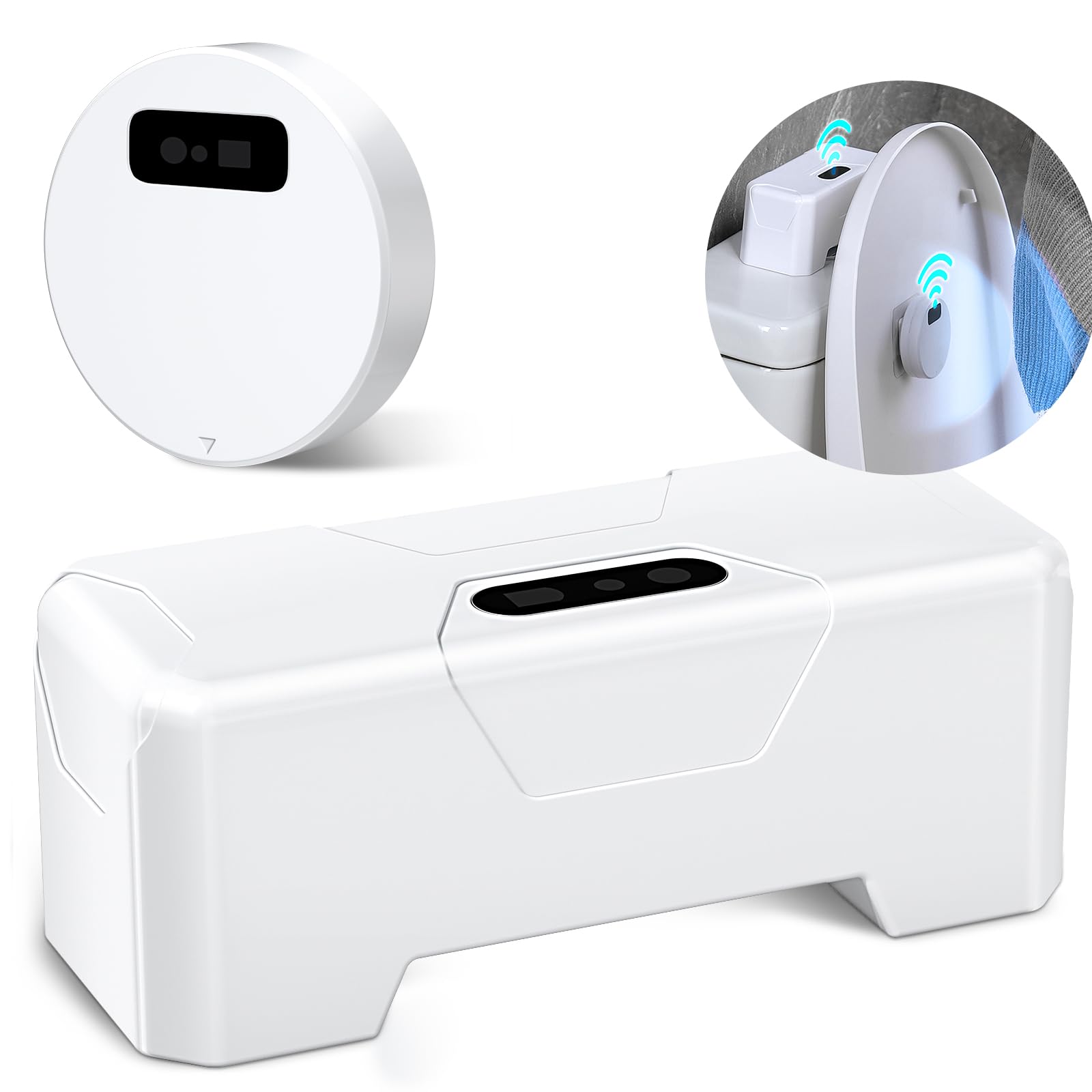 Automatic Toilet Flusher, 2023 Upgraded Touchless Toilet Flush Kit Toilet Flusher Replacement Kit for Most Homes and Public Toilets with Infrared Sensor, Rechargeable USB Charging and IPX6 Waterproof
