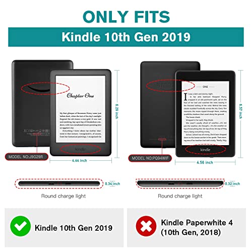 Ayotu Case for Kindle (10th Gen, 2019 Released) - PU Leather Cover with Auto Wake/Sleep-Fits Amazon Kindle 2019 (Will not fit Kindle 2022, Kindle Paperwhite or Kindle Oasis),The Library
