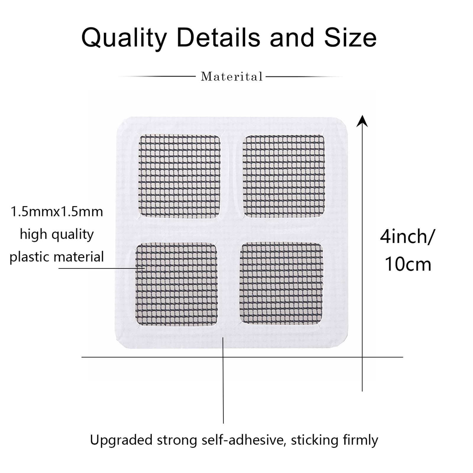 BOYYOEE Disposable Drain Hair Catcher Shower Drain Cover Hair Catcher,Shower Drain Mesh Stickers for Human and Pet Hair for Bathroom Laundry Bathtub Kitchen Sink(4"" X 4"",30 PCS Pack), Gray